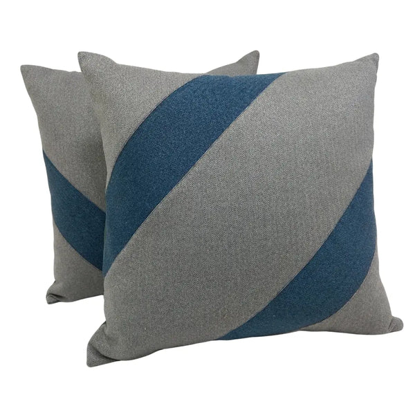 Diagonal Herringbone Pillow Covers (20x20, Set of 2)