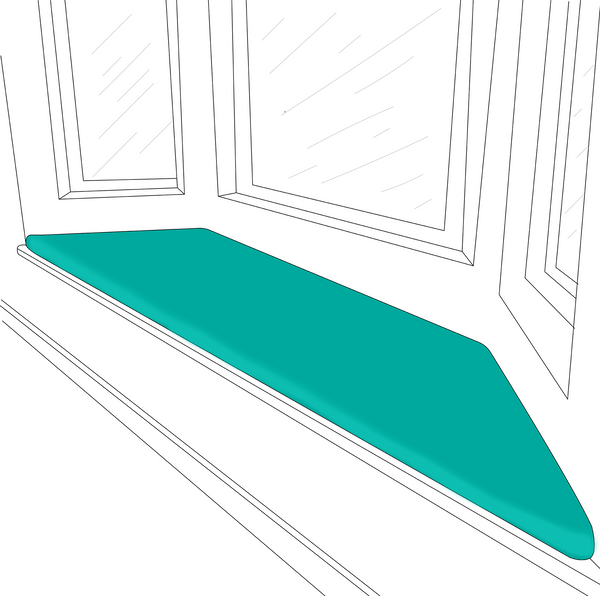 Custom Trapezoid Bay Window Cushions | ZIPCushions